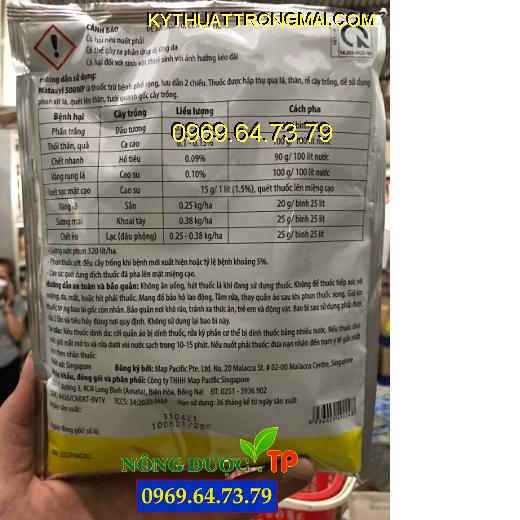 MATAXYL 500WP-Thuốc Đặc Trị Bệnh Rỉ Sắt, Thán Thư, Cháy Lá - Kỹ Thuật ...