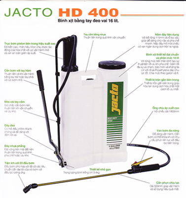 Bình xịt Jacto HD400 - Kỹ Thuật Trồng Mai