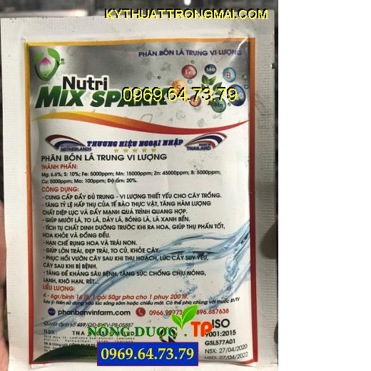 NUTRI MIX SPARK Phân Bón Lá Trung Vi Lượng-Ngừa Vàng Lá, Tăng Quang Hợp ...